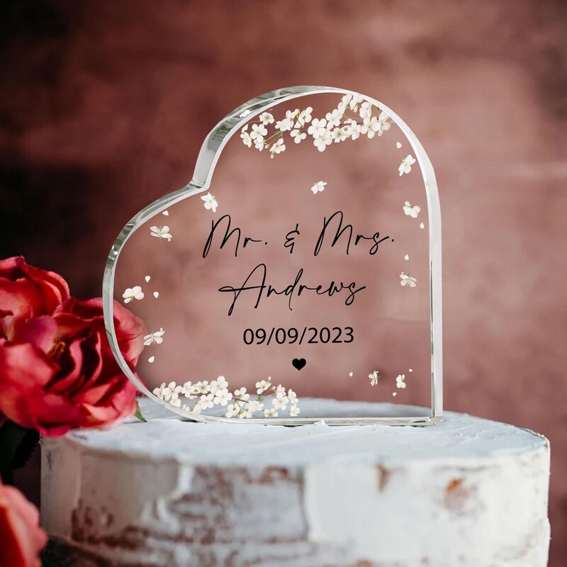Acrylic Wedding Cake Topper - Etsy