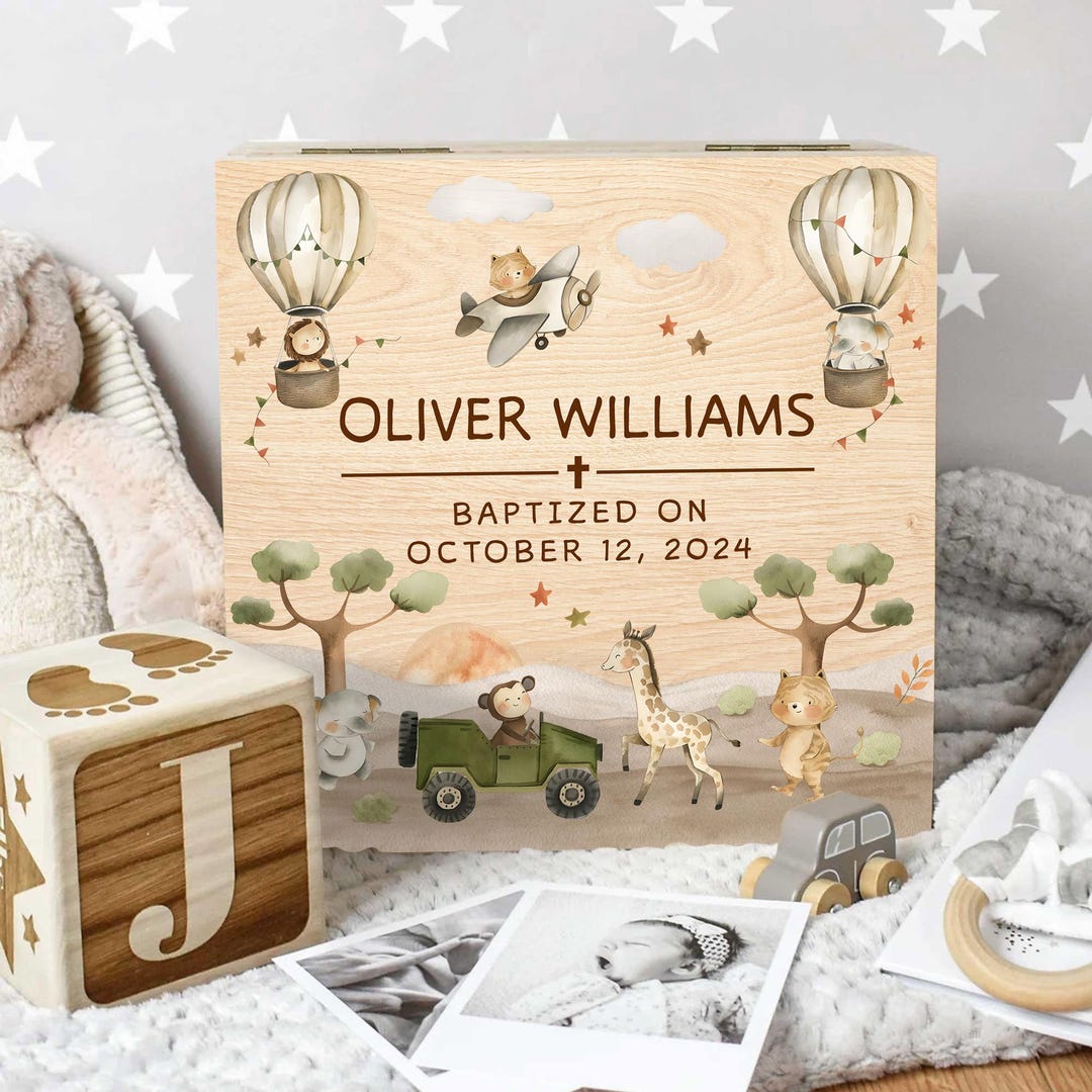 Custom Baptism Gift Box, First Communion Gift, Personalized Baby ...