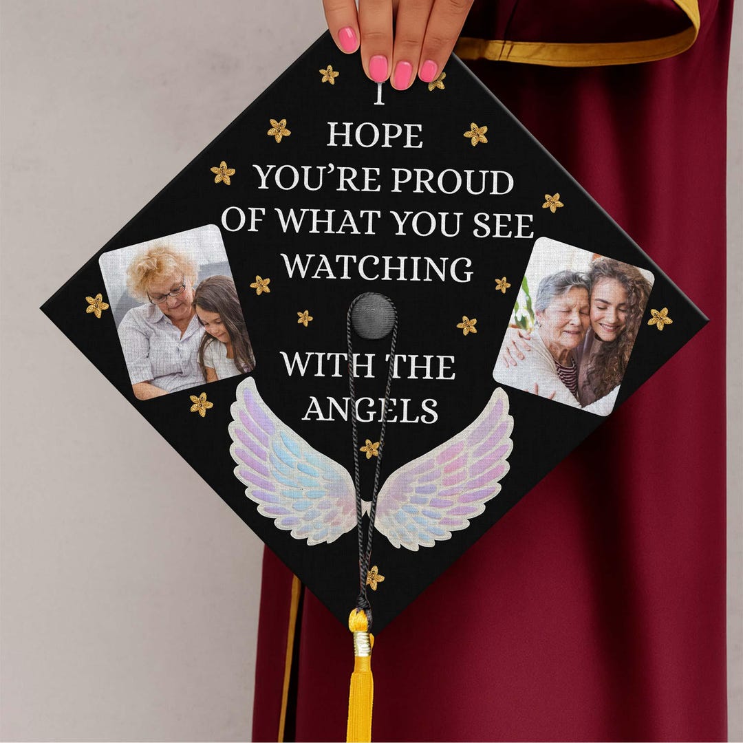 Custom Photo Memorial Graduation Cap Topper, Personalized Memories ...