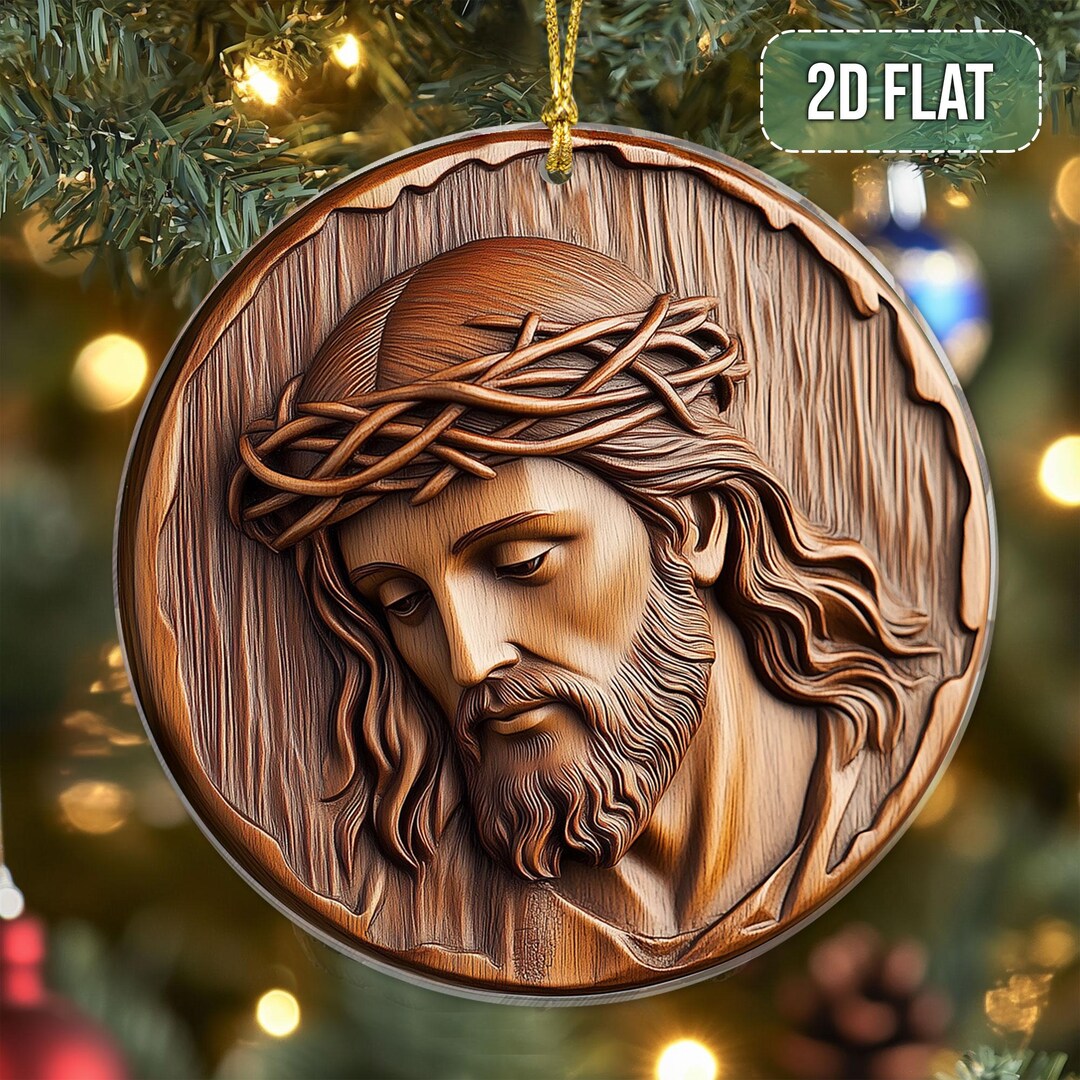 2D Flat Jesus Acrylic Ornament, Religious Acrylic Ornament Decor for ...