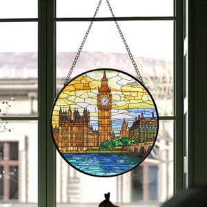 Big Ben London Glass Suncatcher, Big Ben Window Hanger, Travel Lovers ...