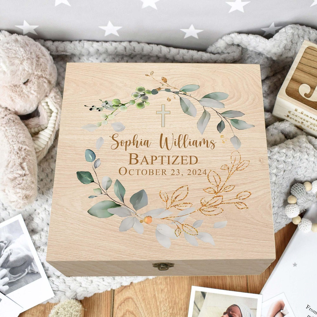 Custom Baptism Gift Box, First Communion Gift, Personalized Baby ...