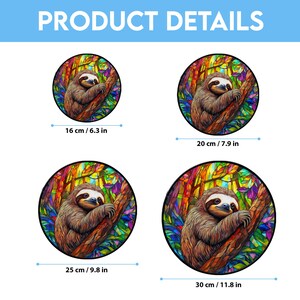 Sloth Glass Suncatcher, Sloth Window Hanger, Nursery Decor, Sloth Lover ...