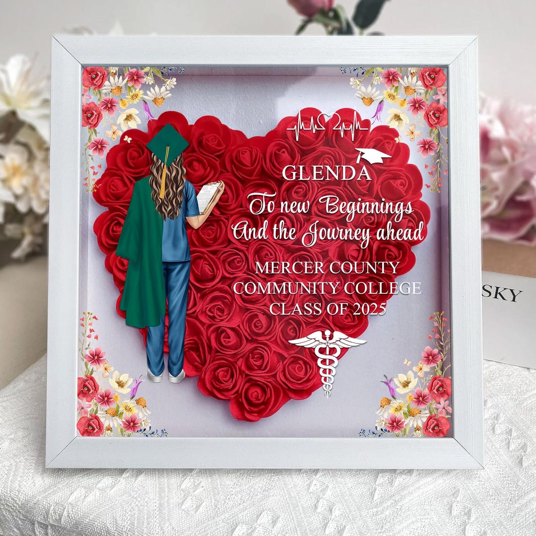Personalized Nursing Graduation Shadow Box, Nursing Graduation Shadow ...