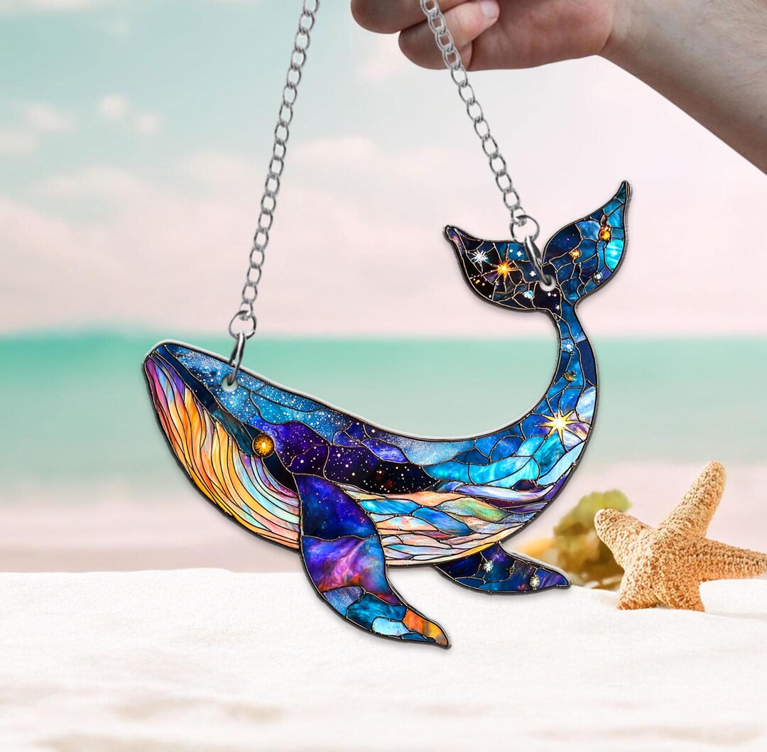 Dreamy Whale Acrylic Window Hanging, Whale Acrylic Decor, Gift for ...