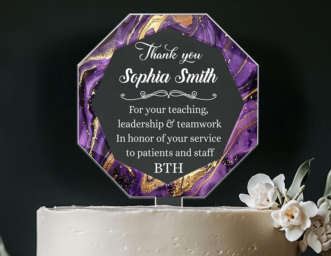 Personalized Retirement Cake Topper, Custom Coworker Retirement Gift ...