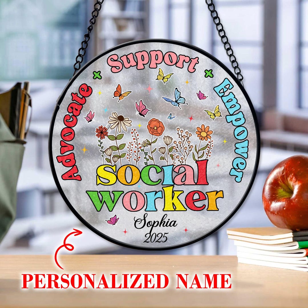 Personalized Social Worker Graduation Suncatcher, Social Worker ...