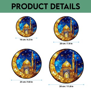 Ramadan Faux Stained Glass Suncatcher, Eid Mubarak Window Hanger ...