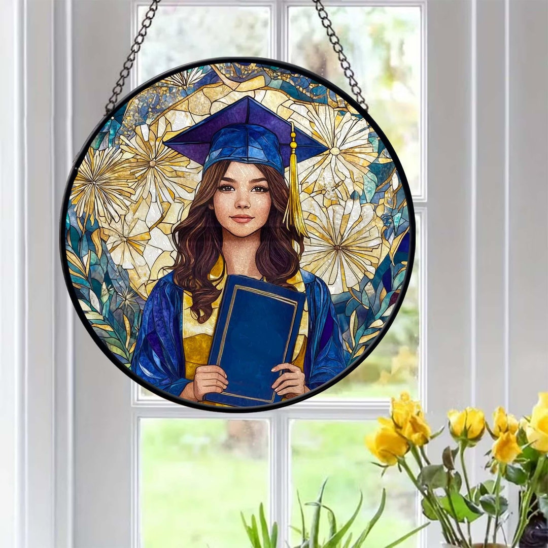 Custom Photo Graduation Suncatcher, Graduation Gift for Daughter and ...