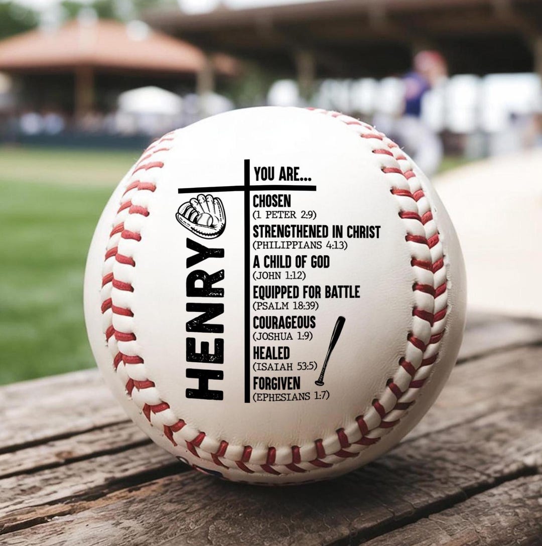 Personalized Christian You Are Name Baseball Ball Gift for Him, Custom ...