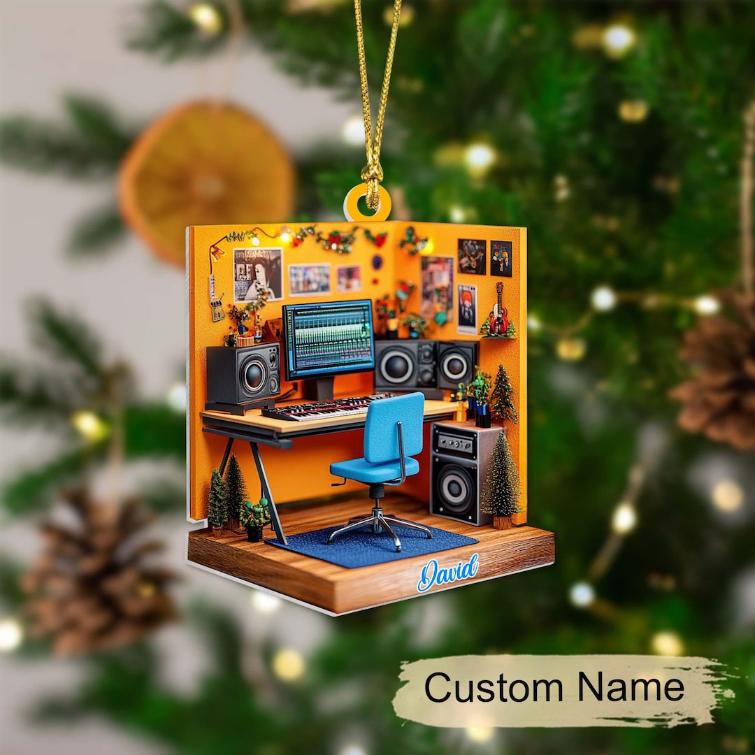 2D FLAT Custom Musical Acrylic Ornament, Unique Music Lover Christmas ...