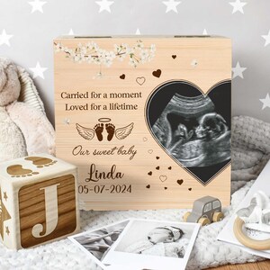 Custom Baby Memorial Keepsake Box, Baby Loss Wooden Keepsake Box ...