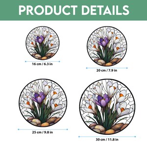 Crocus Faux Stained Glass Window Hanging, Gift for Mom, Crocus ...