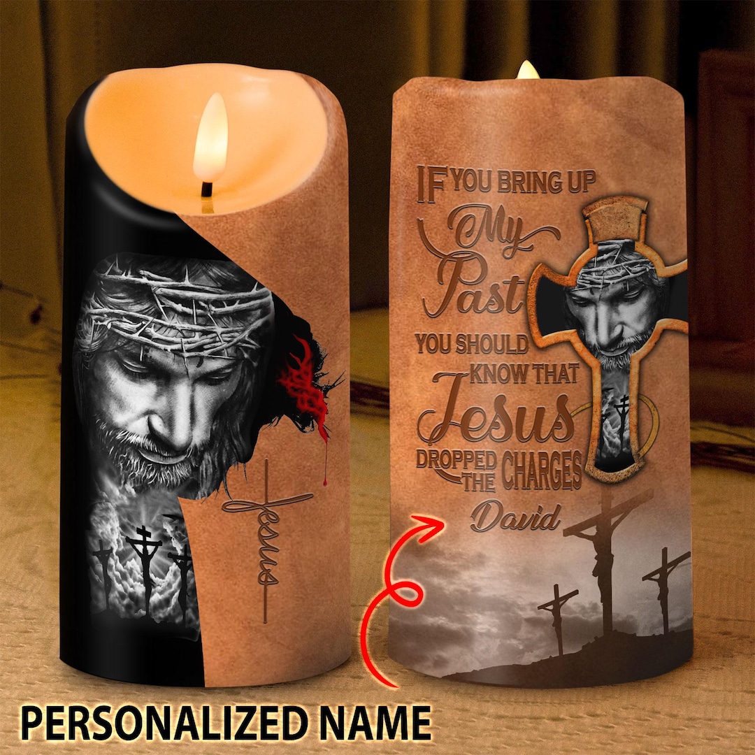 Jesus Christian LED Candle, Jesus is My Savior Candle, Religious ...