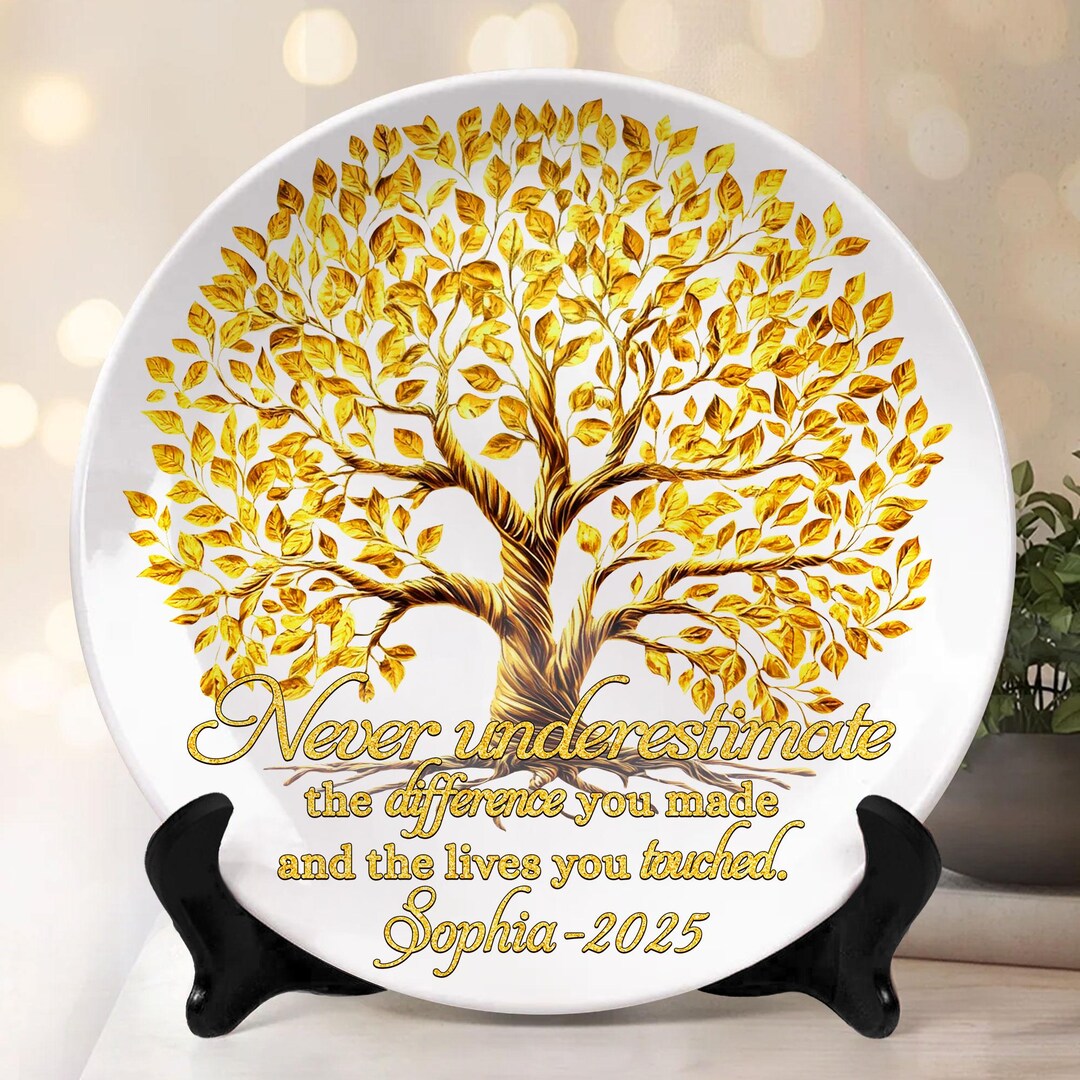 Custom Happy Retirement Plate, Personalized Retirement Plastic Plate ...