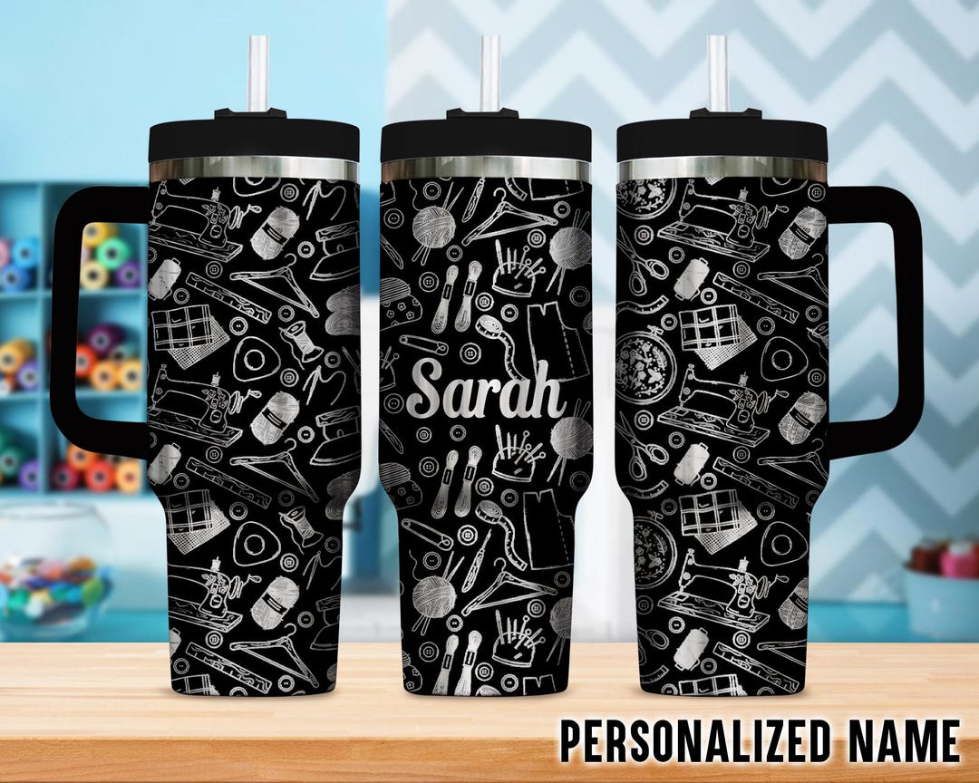 Personalized Sewing 40oz Engraved Tumbler, Sewing Gift for Mom, Grandma ...