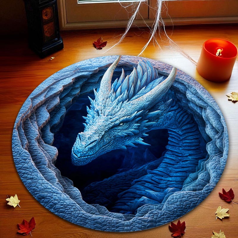 Blue Fantasy Area Rug - Etsy