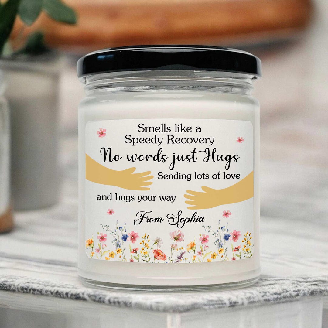 Custom Get Well Soon Candle, Speedy Recovery Candle Gift After Surgery ...