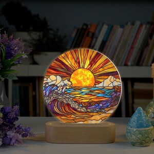 Waves on the Beach Led Light, Sunset on the Beach Lamp, Gift for Sunset ...