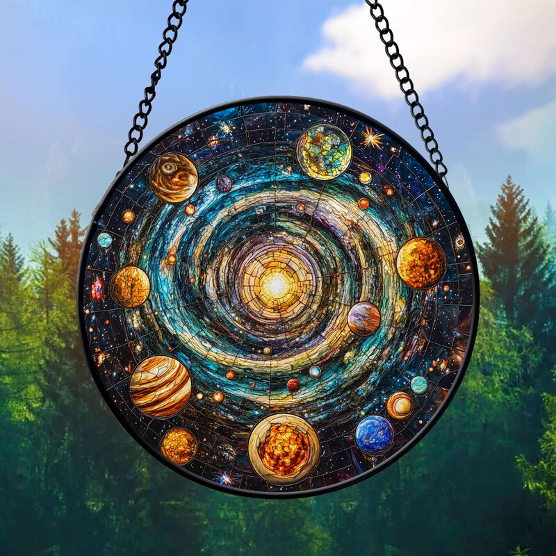 Space Glass Suncatcher - Etsy