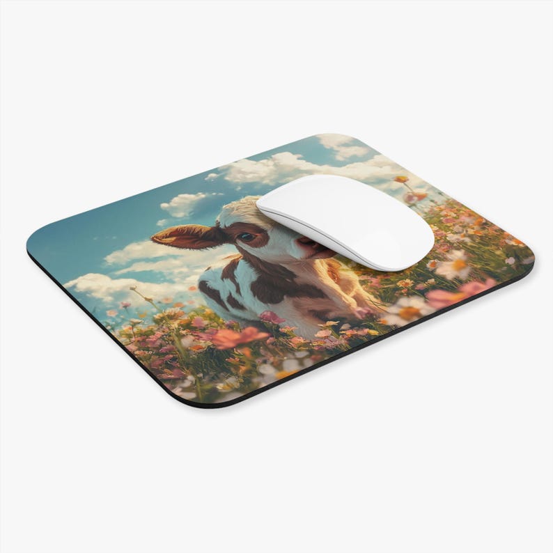Cow Print Mouse Pad, Farmhouse Desk Mat, Animal Lover Office ...