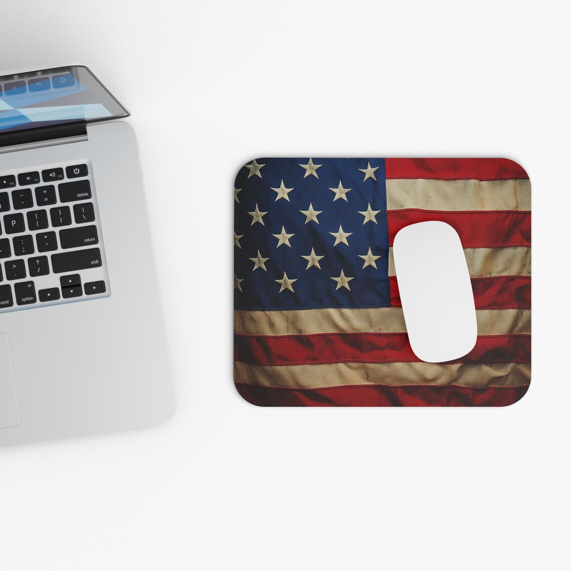 Patriotic Mouse Pad, American Flag Desk Mat, USA Rectangle Mat, Fourth ...