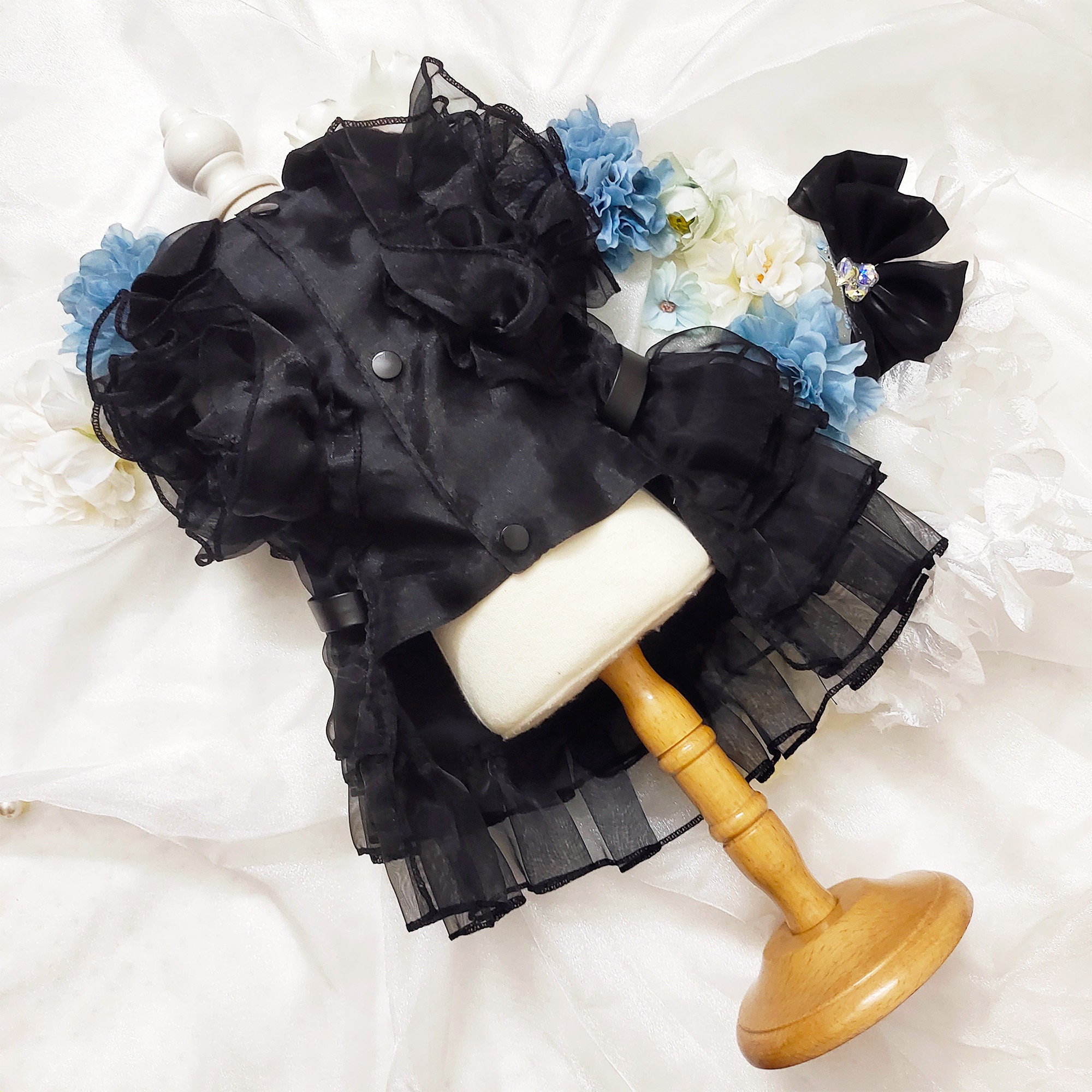 Black Dog Dress Inspired From Wednesday Addams Pet Halloween - Etsy