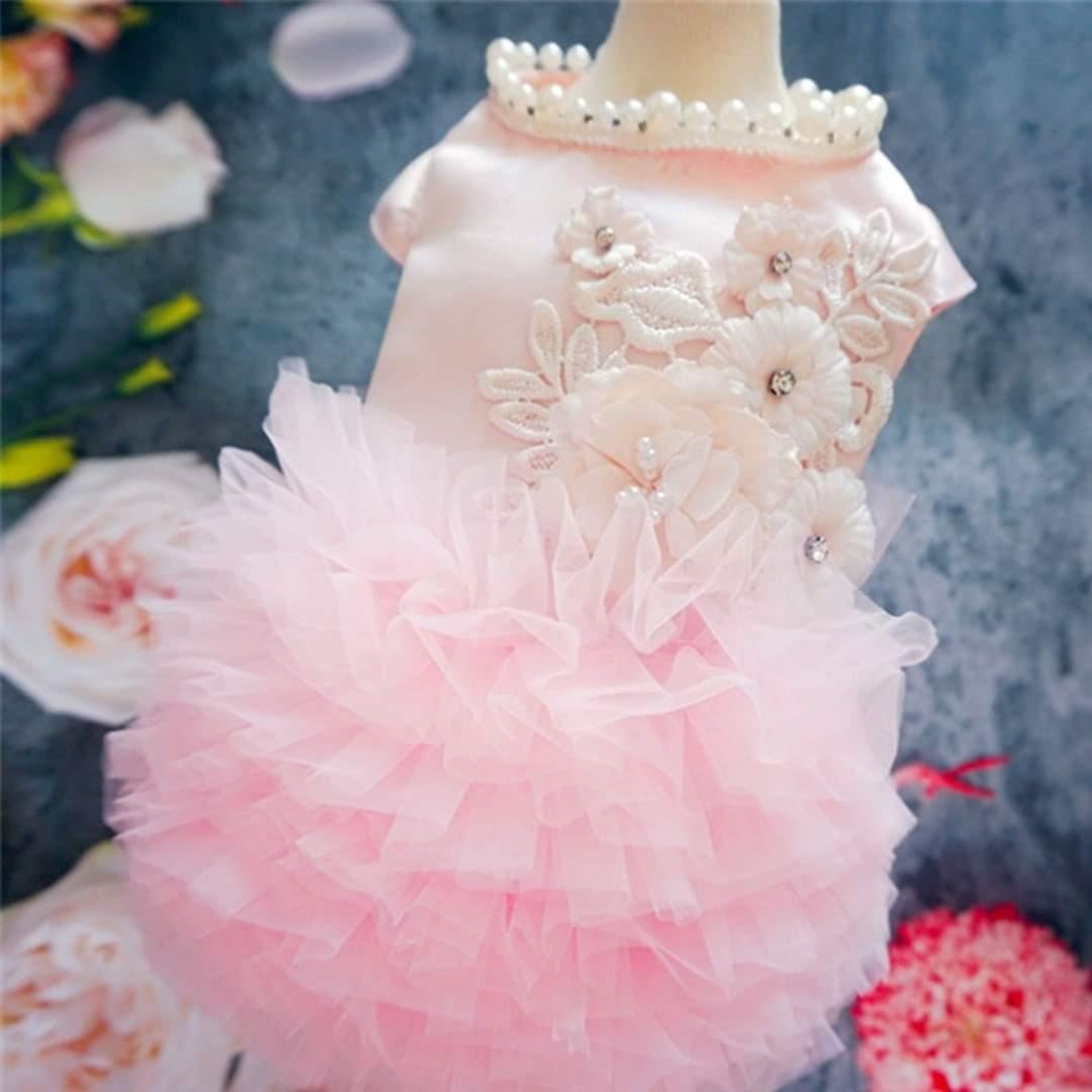 Dog Princess Costume Pink Tutu Dress Wedding Birthday Pet - Etsy