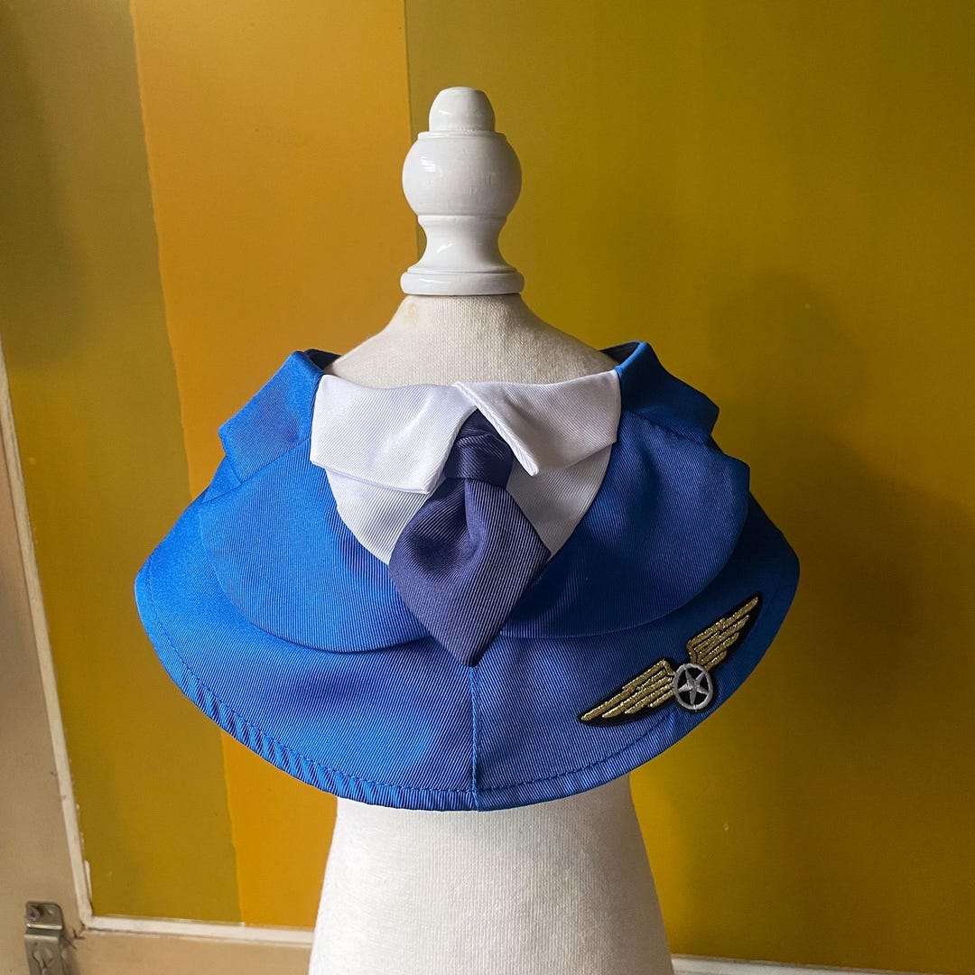 Dog Blue Pilot Bandana Bib, Dog Pilot Costume Pet Halloween Outfit ...