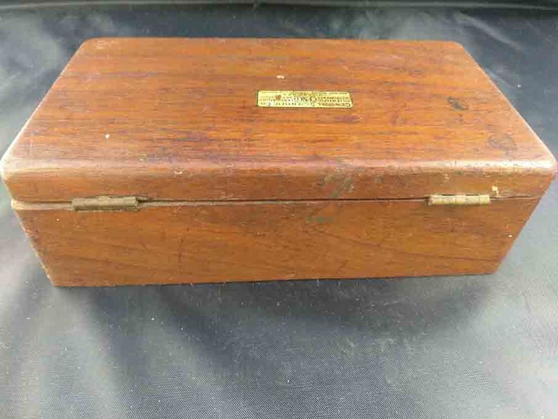 Antique Vintage Wood Box With Scientific Laboratorium Tools Instruments ...