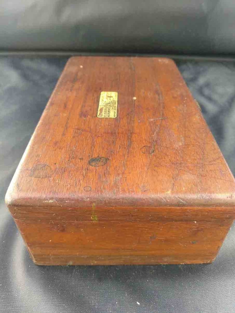Antique Vintage Wood Box With Scientific Laboratorium Tools Instruments ...