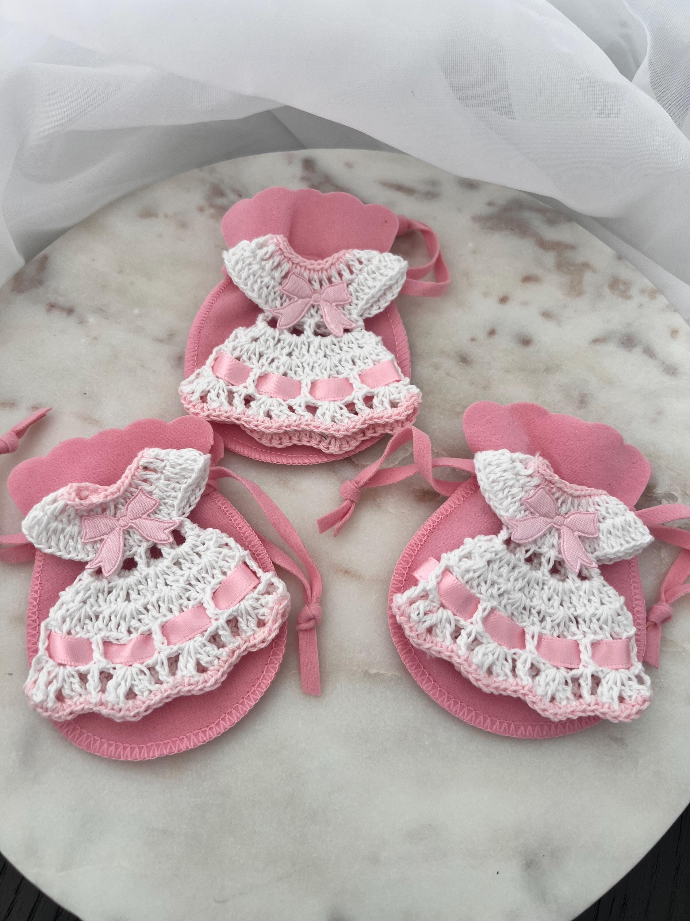 Pink Mini Dress Baby Shower Favor Pouches| Set of 5 Baby Shower Pouches ...