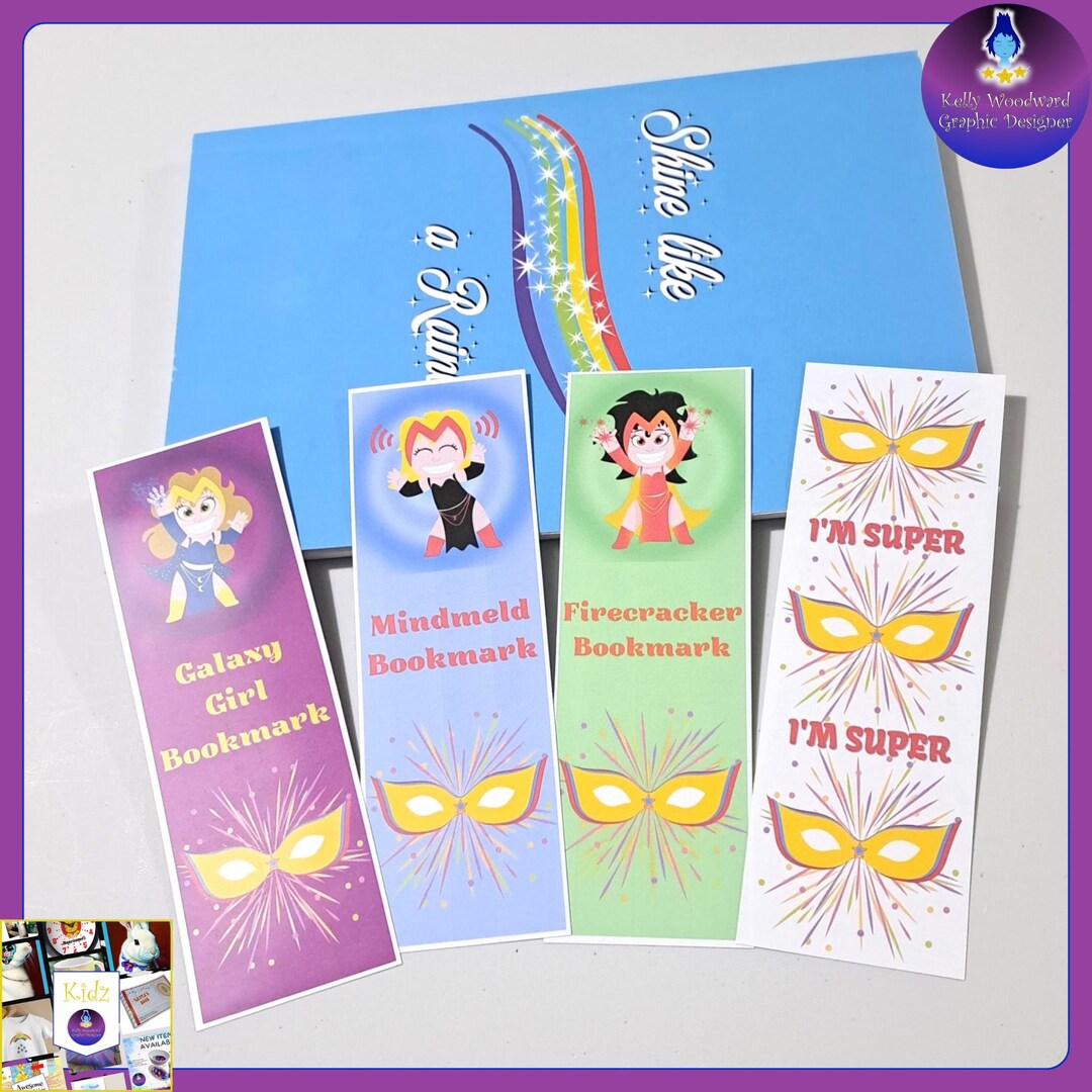 Printable Superhero Bookmarks for Kids: Galaxy Girl, Mindmeld ...