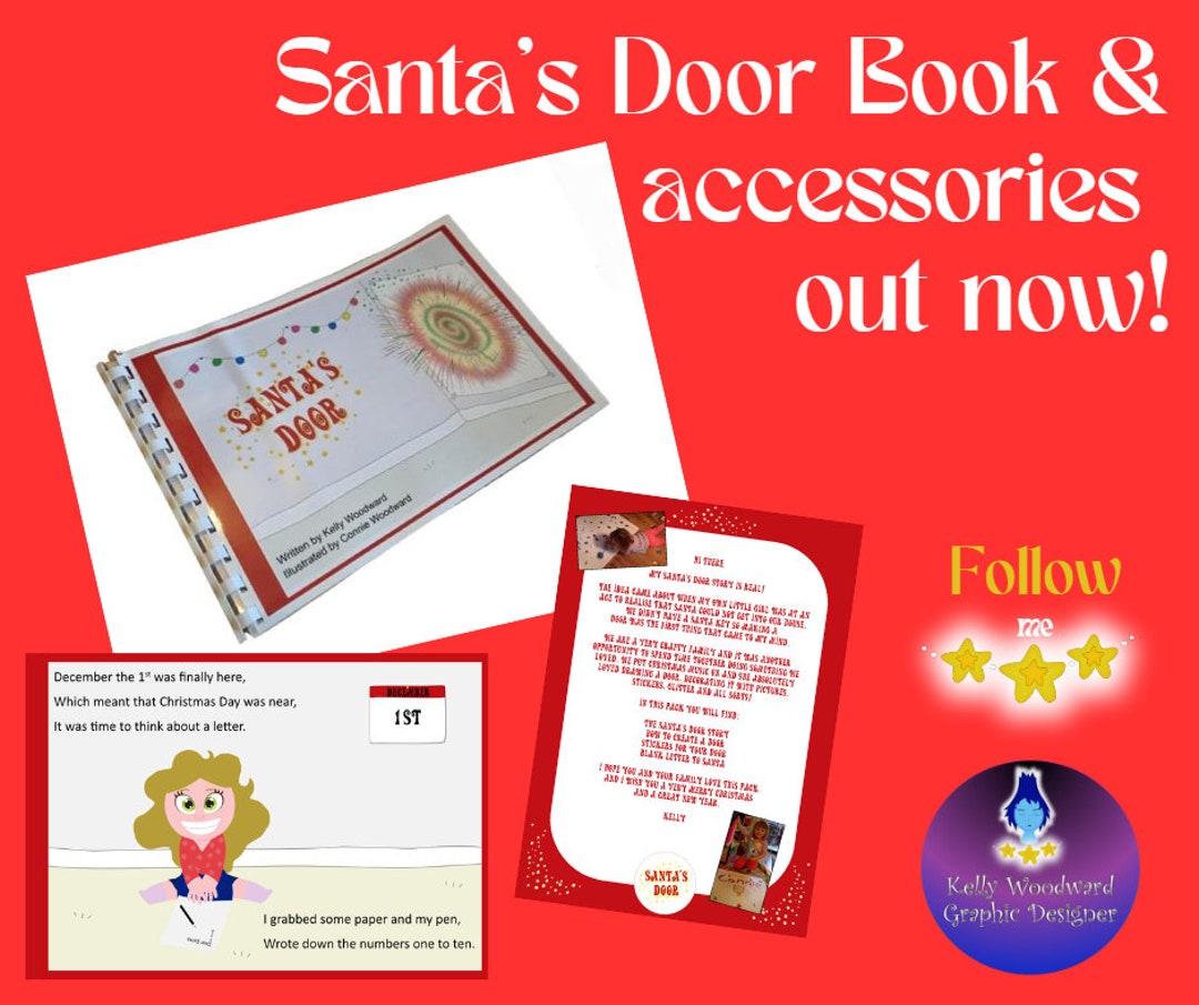 Santa's Door Christmas Story Book for Kids, Blank Letter to Santa, How ...