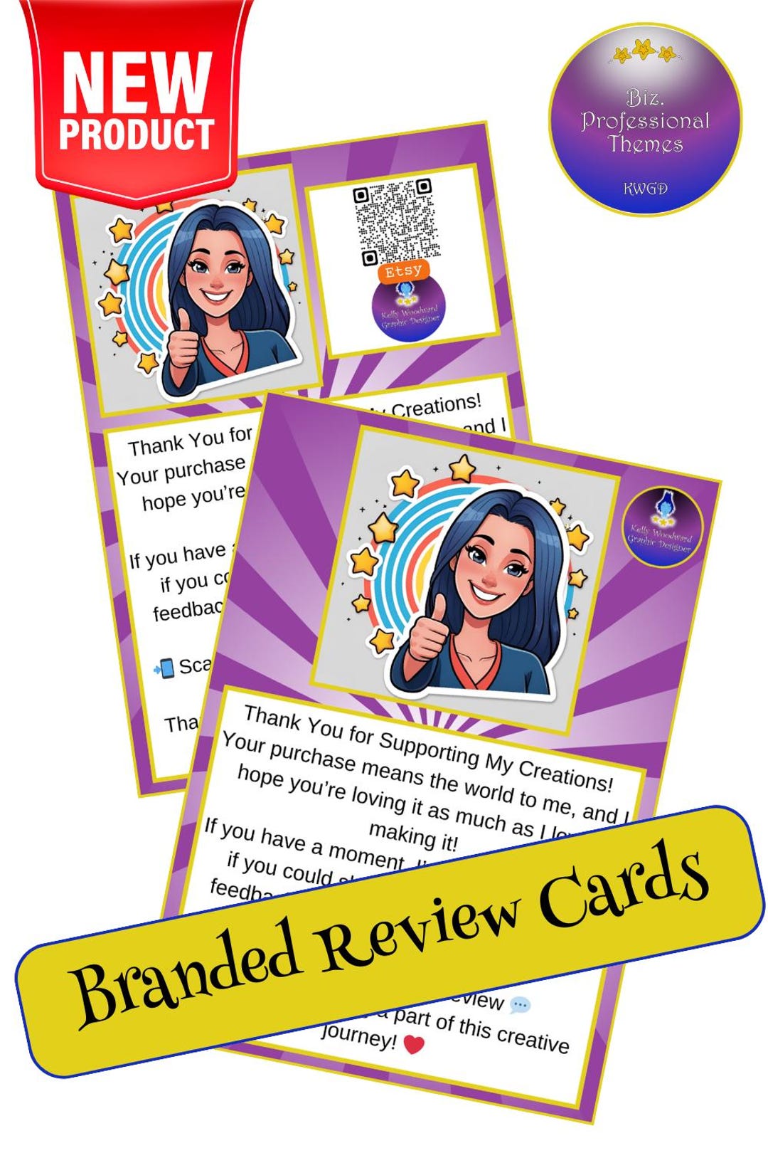 Custom Branded Review Cards: Small Business Stationery - Etsy UK