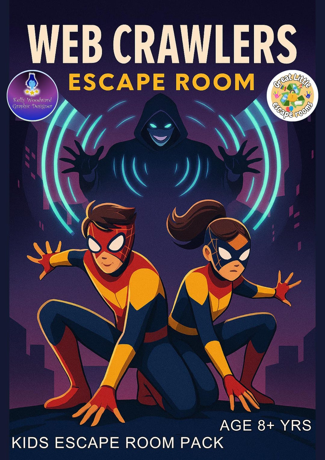 Web Crawlers Printable Escape Room for Kids PDF Age 8 Plus, Superhero ...