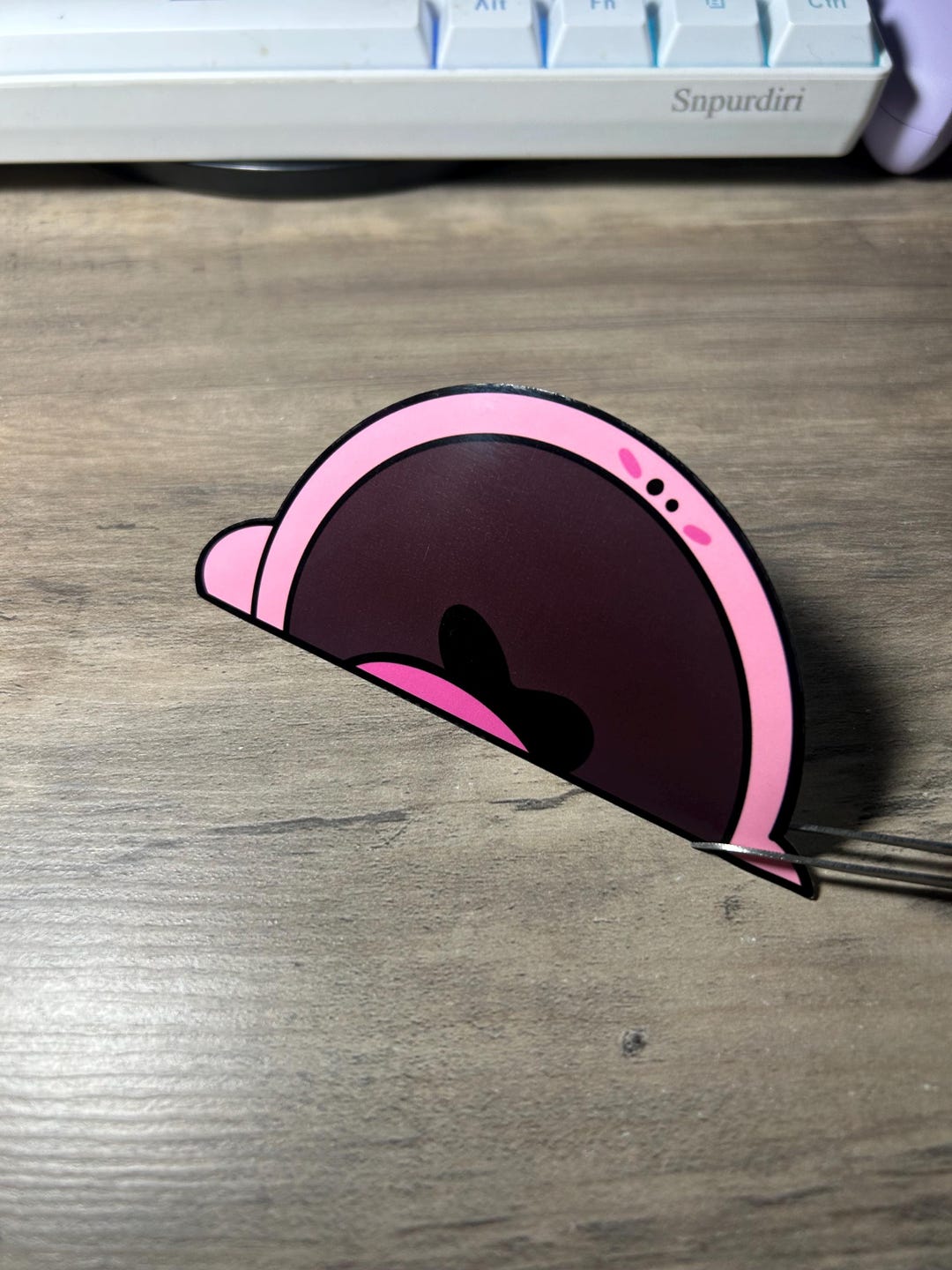 Open-mouth Kirbo Peeker Sticker - Etsy