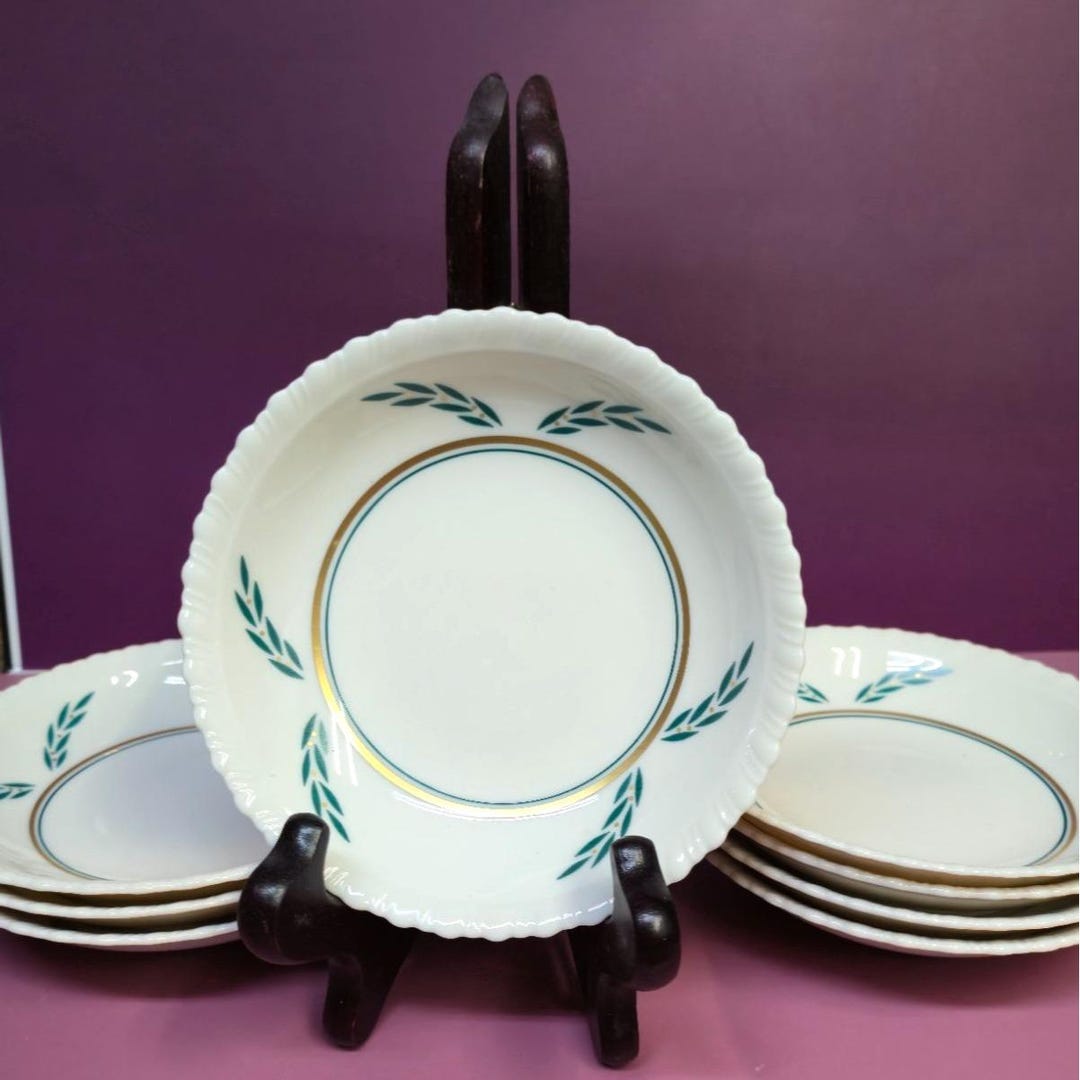 Vintage Hanover Coronation China Dessert Saucer Plates X8 5.25 In ...