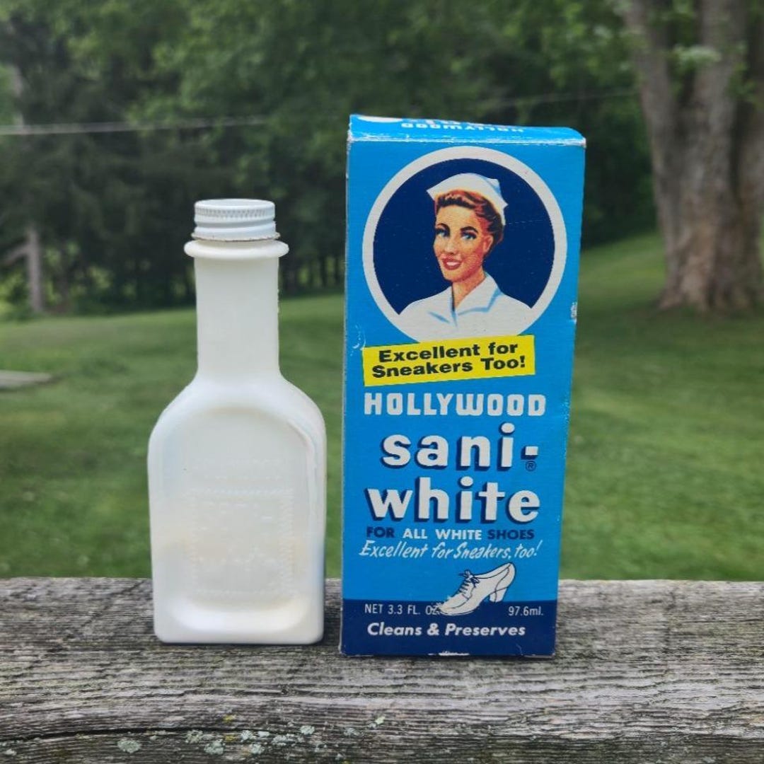 Vintage Sani-white Shoe Cleaner: Hollywood Non-toxic Formula, Original ...