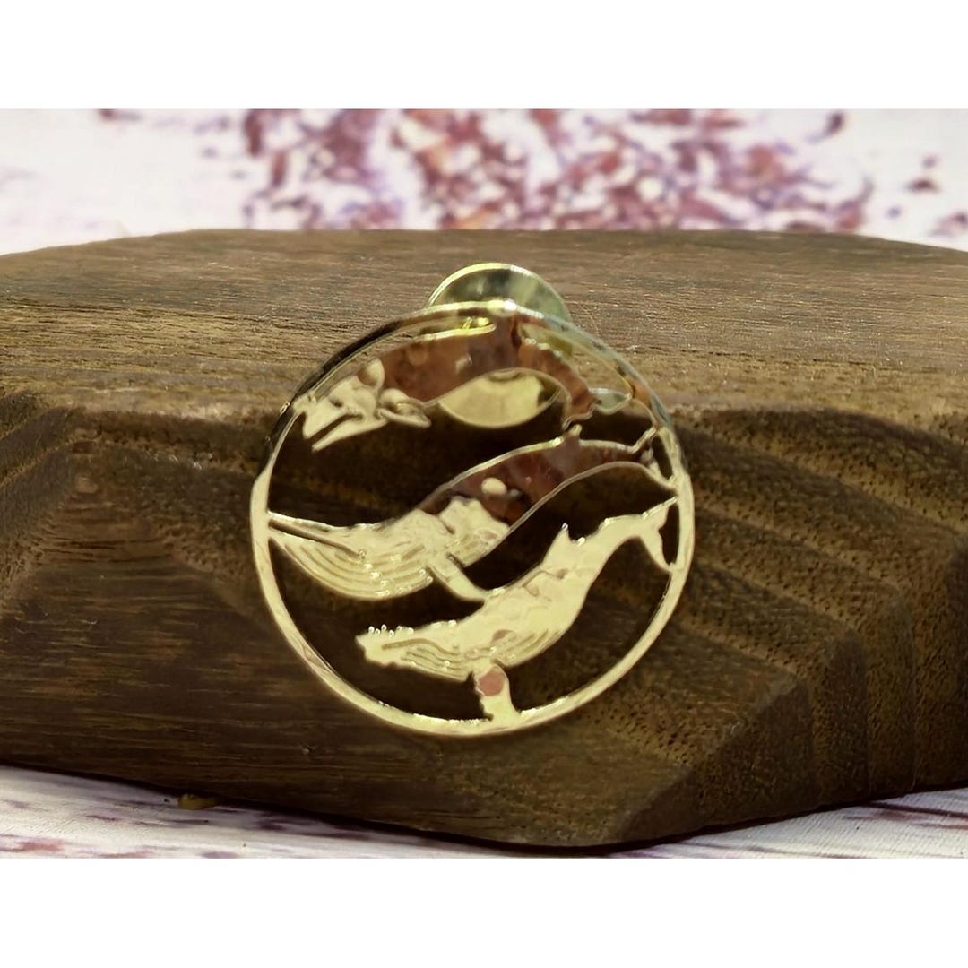 Vintage Whale Brooch: WILD BRYDE Gold-plated Ocean Jewelry - Etsy