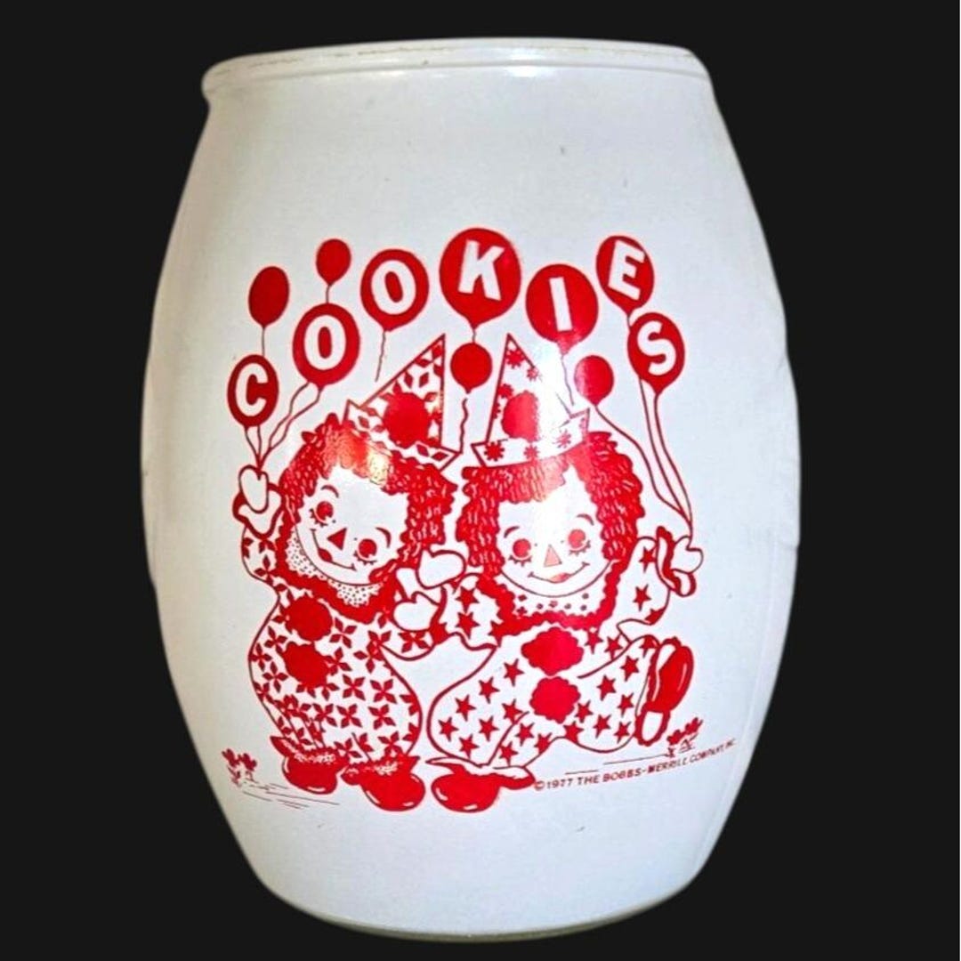 Vtg RAGGEDY-ANN and ANDY Circus Clowns Cookie Jar Very Rare 1977 Euc ...