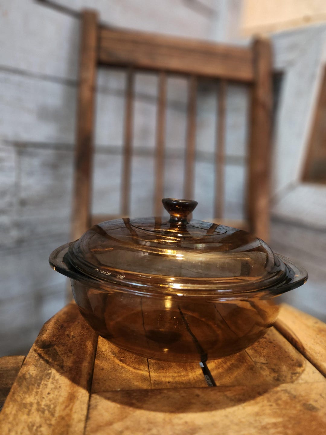 Vintage Corning Vision Ware by Pyrex Amber Colored 1 Quart With Lid ...