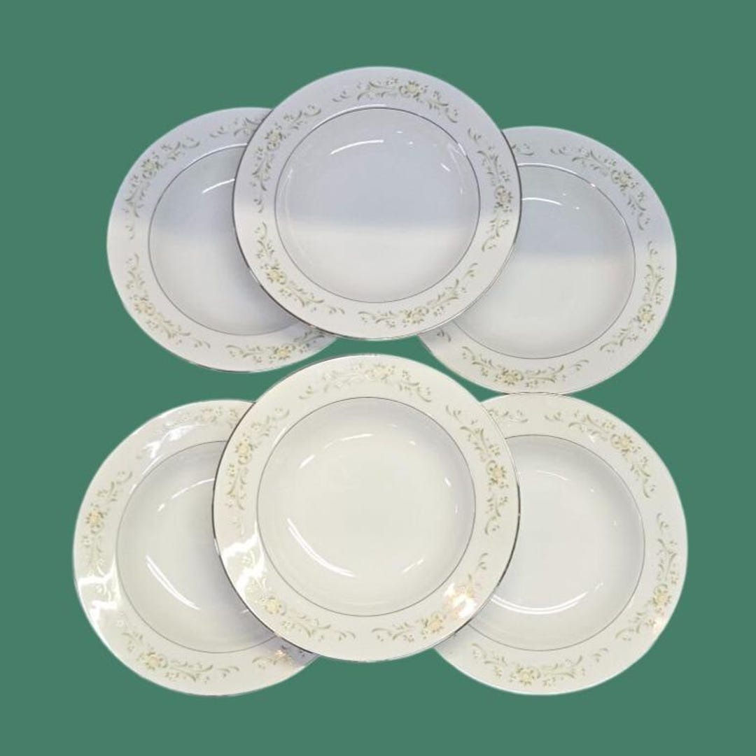 Sango China Japan Debutante 3688 Rim Soup Bowl Set of 6 Dinnerware ...