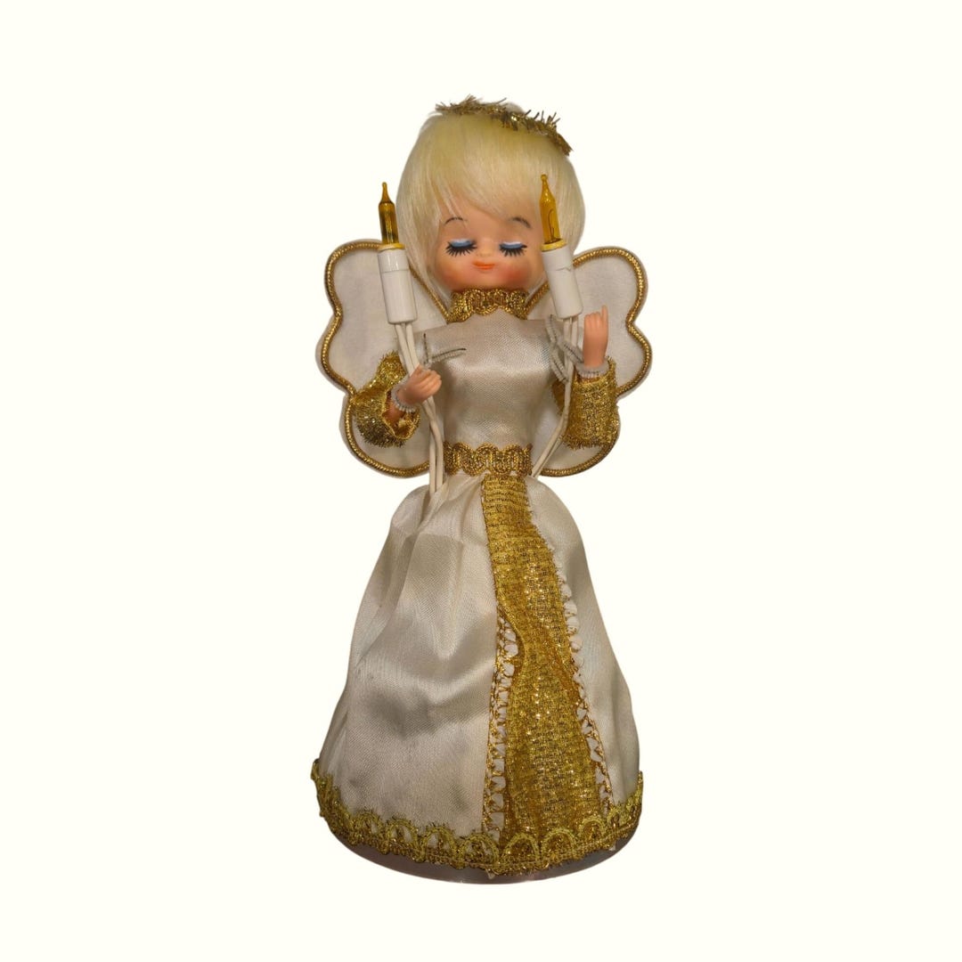 Vintage GE Heavenly Angel Lighted Christmas Tree Topper Retro Holiday ...