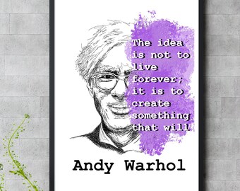 Warhol Art Quote Print - Etsy