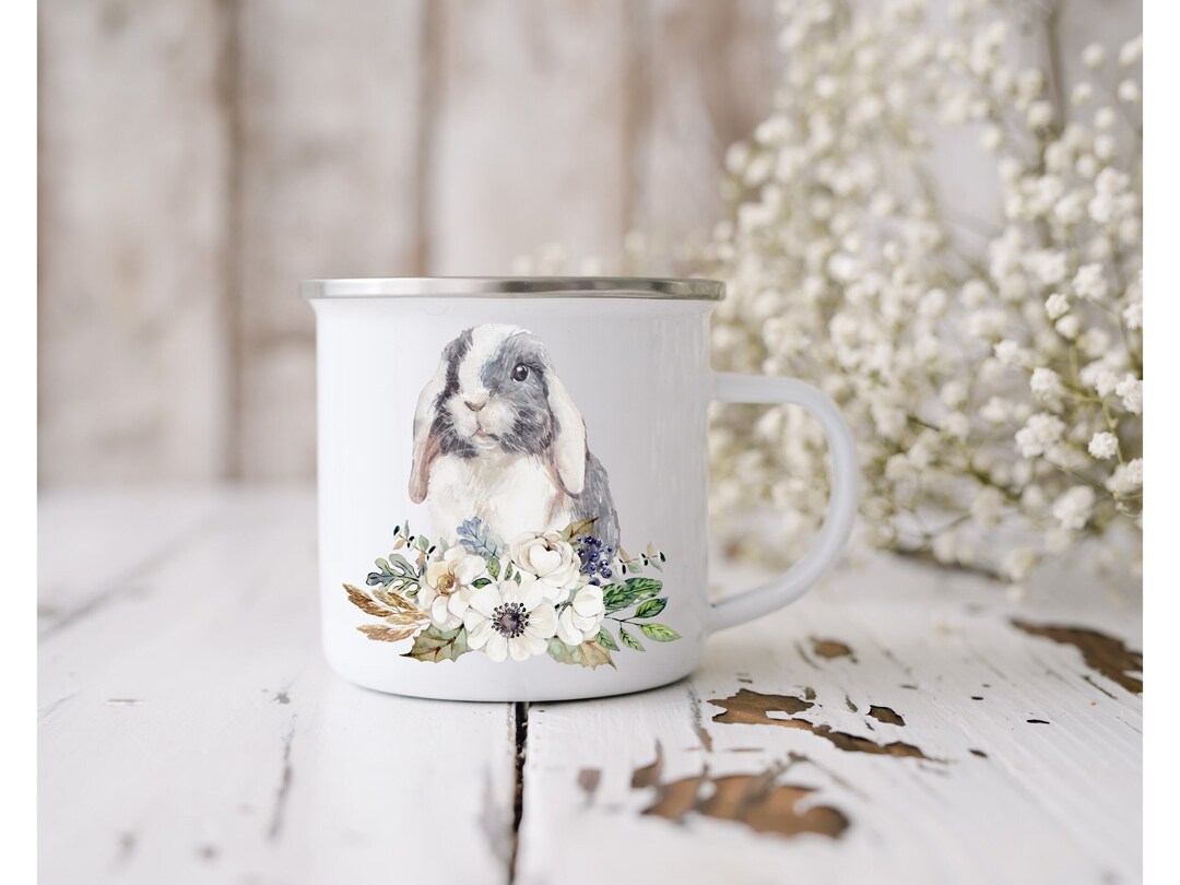 Bunny Camping Mug, Holland Lop Bunny Mug, Bunny Mom Gift, Bunny Mom Mug ...