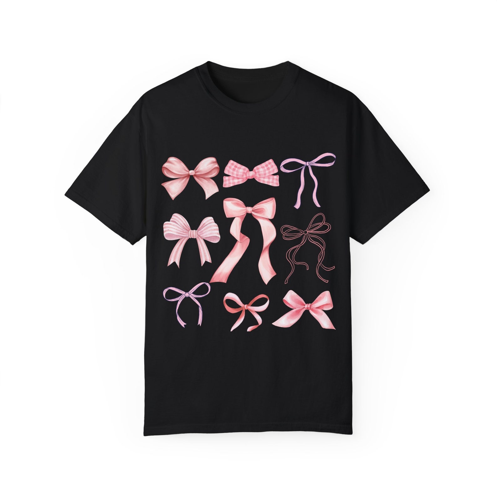 Coquette Bow Shirt, Pink Bow T-shirt, Cherry With a Bow Coquette Shirt ...