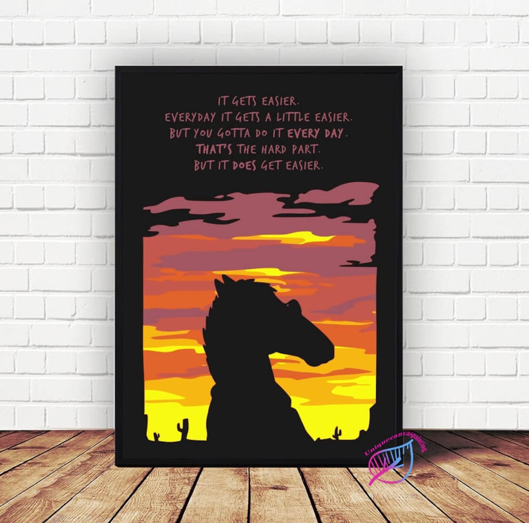 Bojack Horseman Movie Poster Canvas Wall Art Home Decornot - Etsy