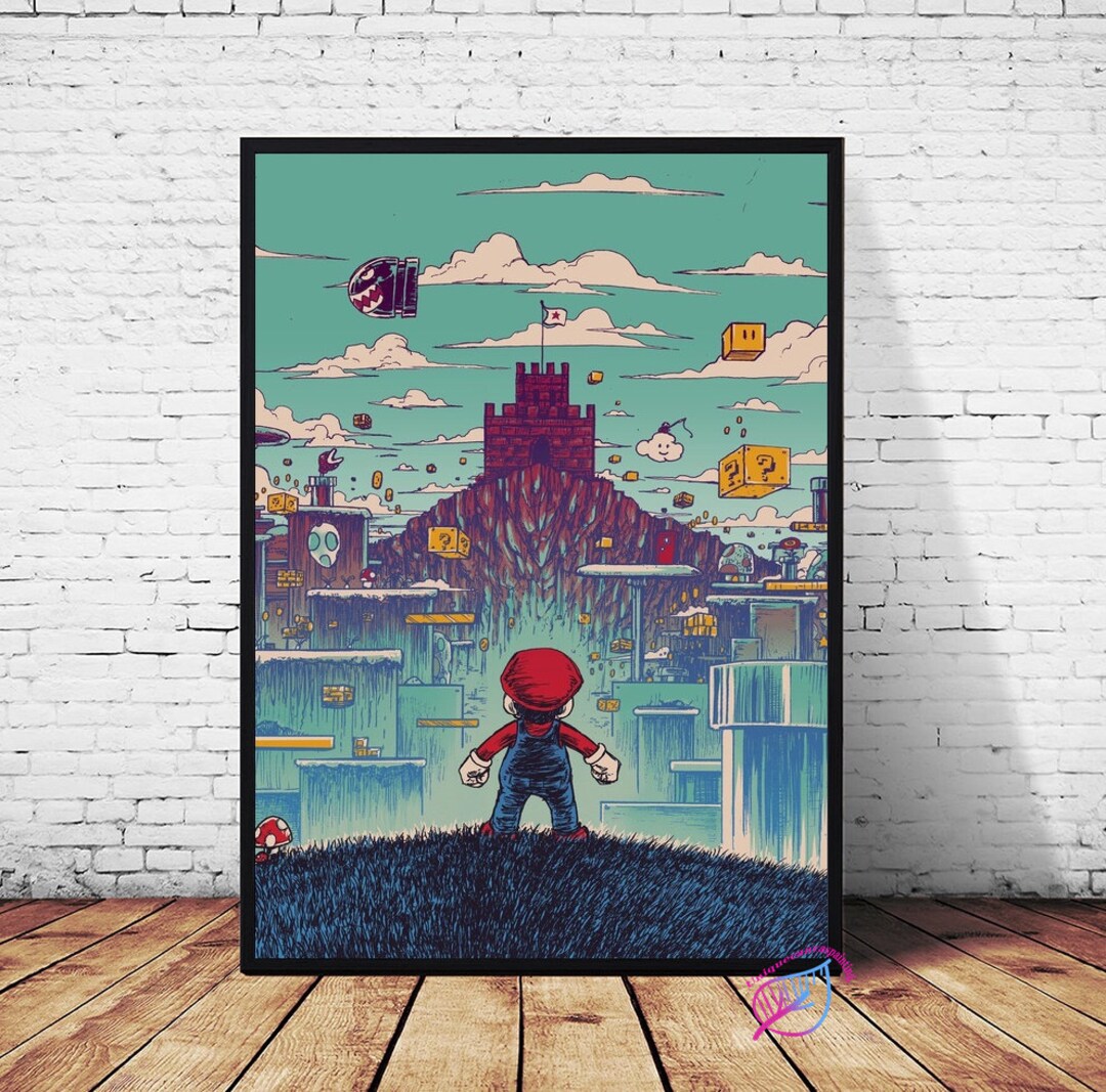 Mario Game Poster Canvas Wall Art Home Decor no Frame - Etsy