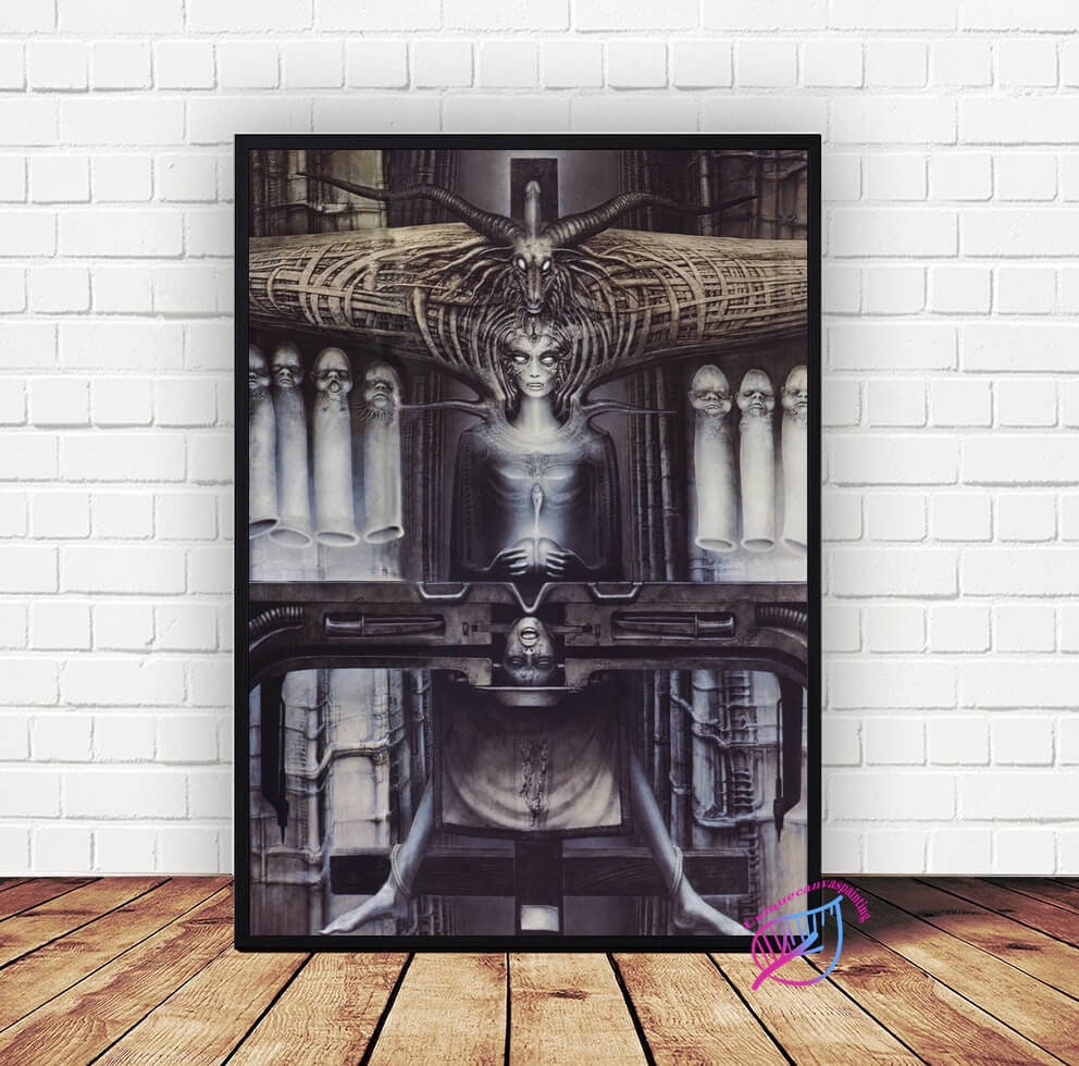 Hr Giger Poster Canvas Wall Art Home Decornot Included The Etsy